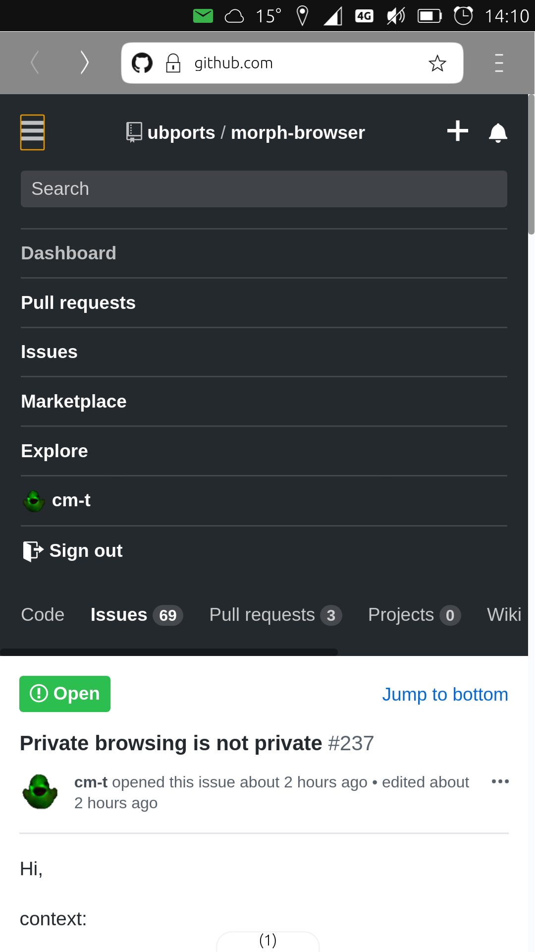 Private browsing is not private · Issue #237 · ubports/morph-browser ...