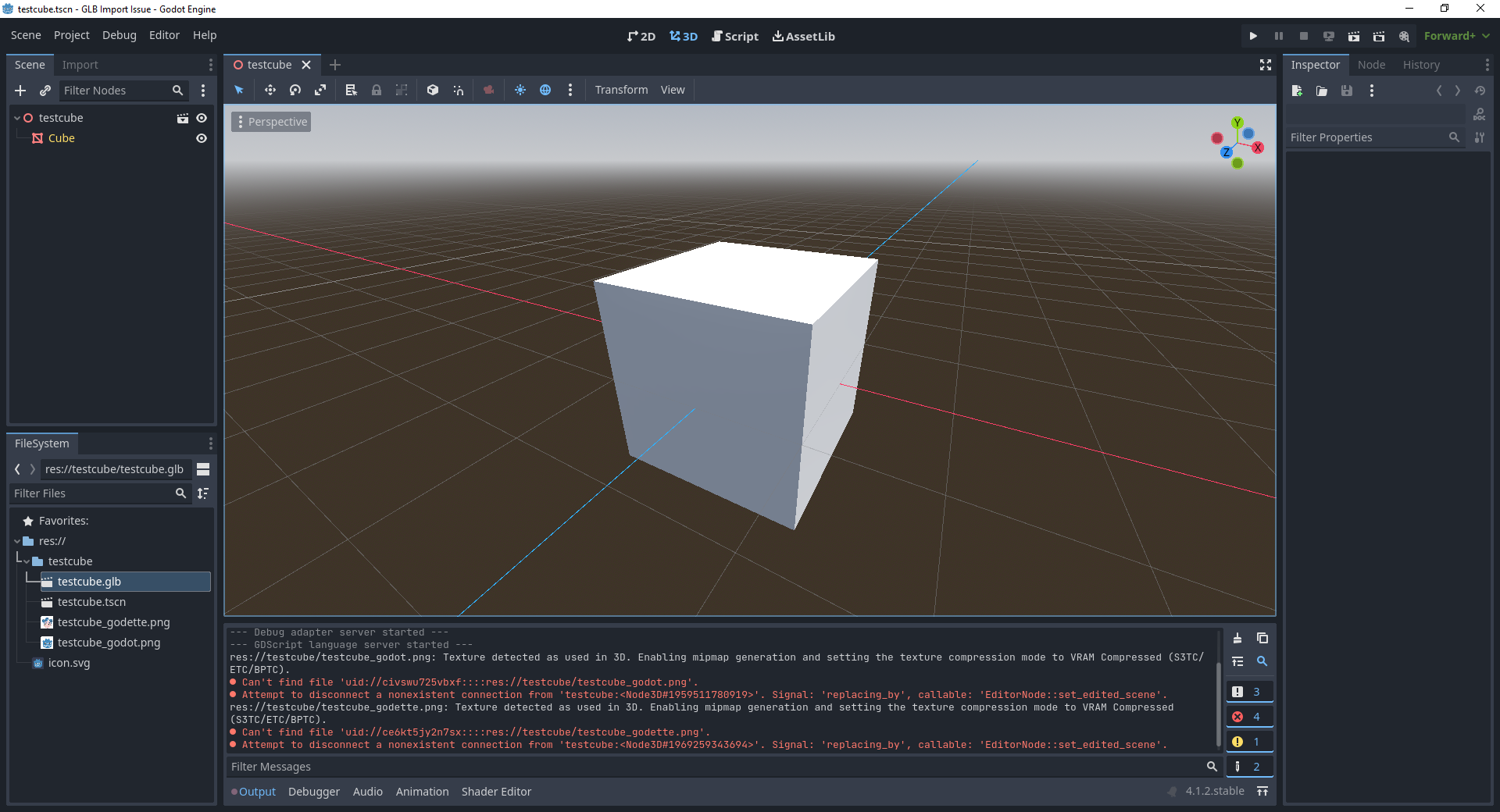 GLB import won't update extracted texture · Issue #83154 · godotengine/godot · GitHub
