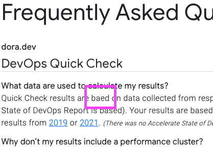 Minor Type-o in FAQ · Issue #200 · dora-team/dora.dev · GitHub