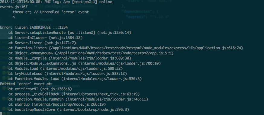 pm2 start by cluster mode will throw error listen EADDRINUSE · Issue #4022 · Unitech/pm2 · GitHub