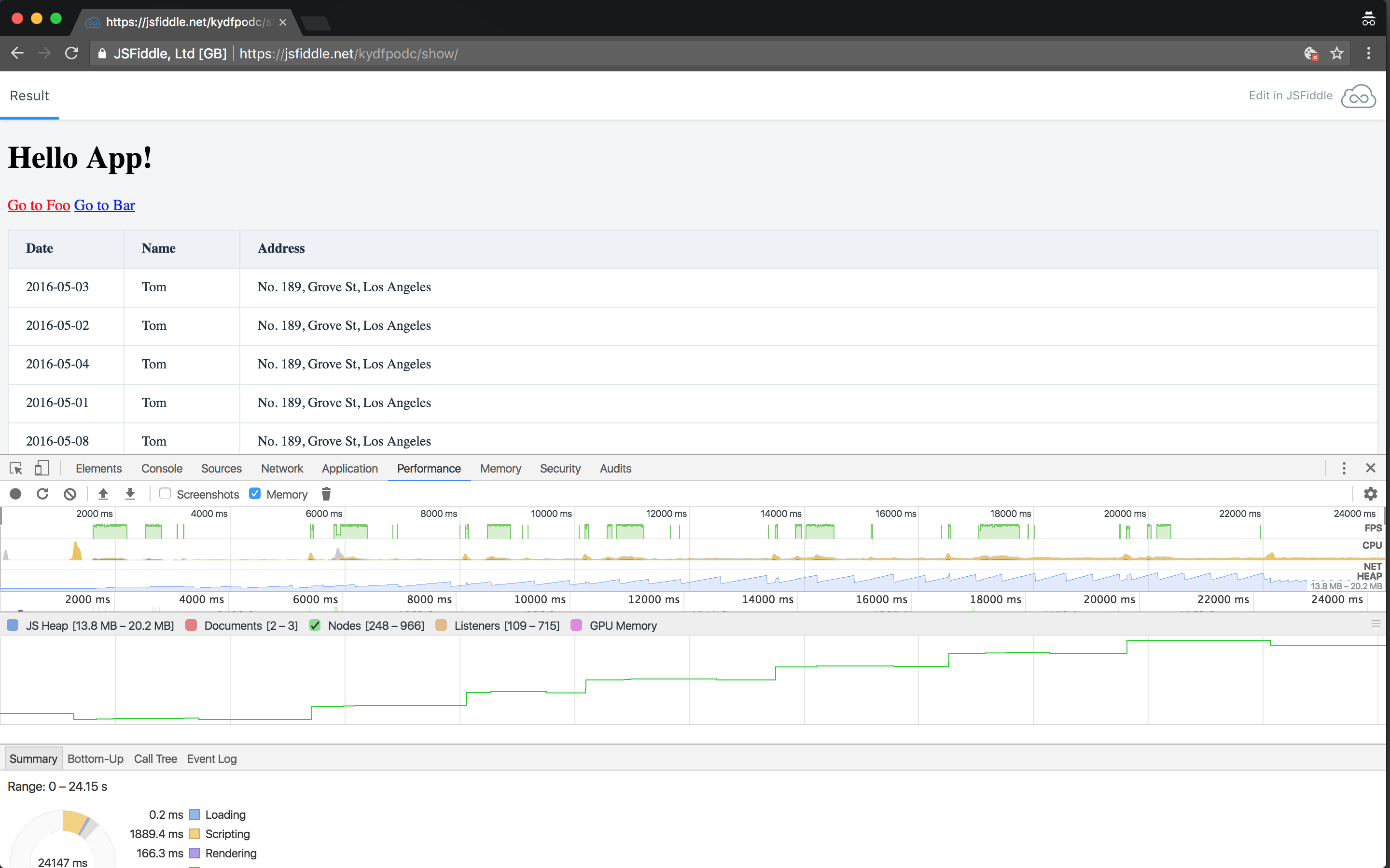 [Bug Report] Memory leak on route change with a visible tooltip · Issue #7715 · ElemeFE/element ...