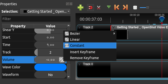 How to mute the sound in a certain place in the video? openshot 2.4.1 · Issue #1343 · OpenShot ...