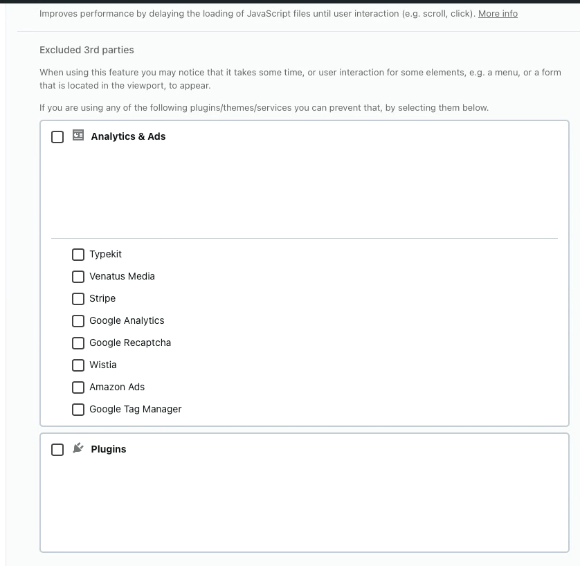 UI - Arrows to toggle Delay JavaScript Execution exclusions tabs are ...