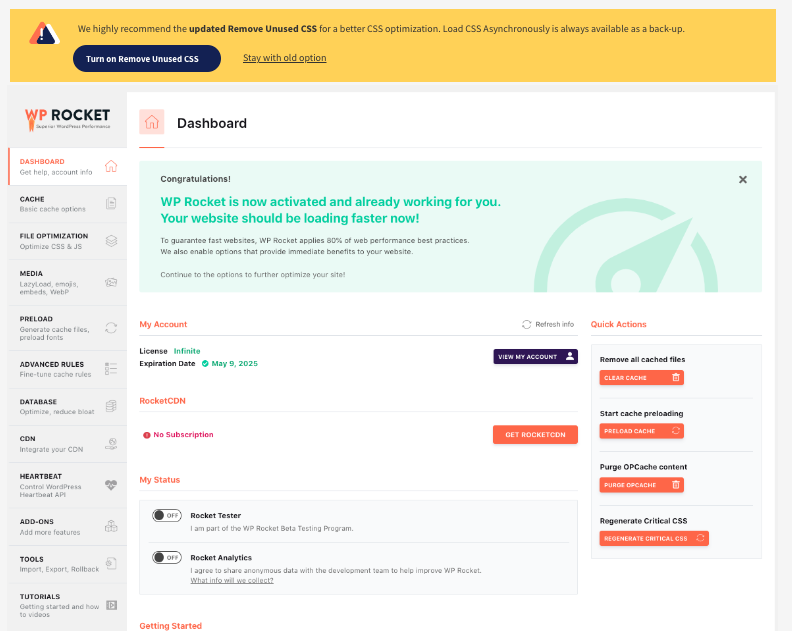 Display a notice for users that are still using CPCSS · Issue #5905 · wp-media/wp-rocket · GitHub
