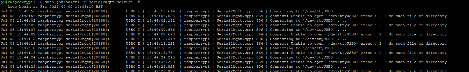 Starting a serial2mqtt service - ignoring serial2mqtt.json configuration · Issue #43 · vortex314 ...