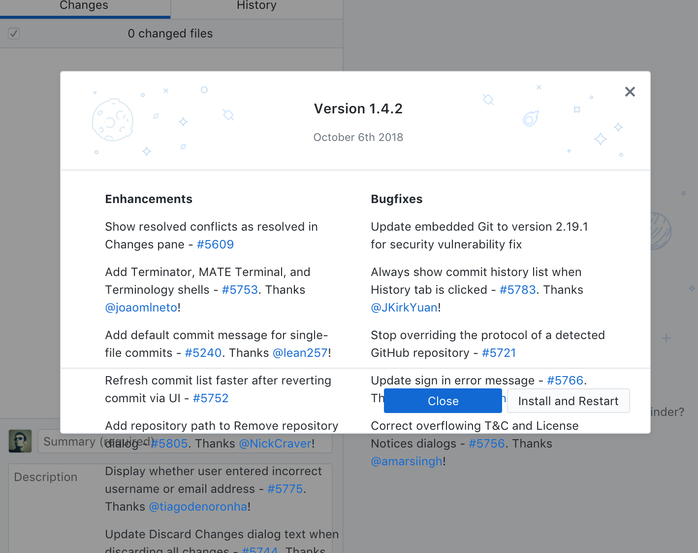 Release notes dialog text overflown and running over the dialogs footer ...
