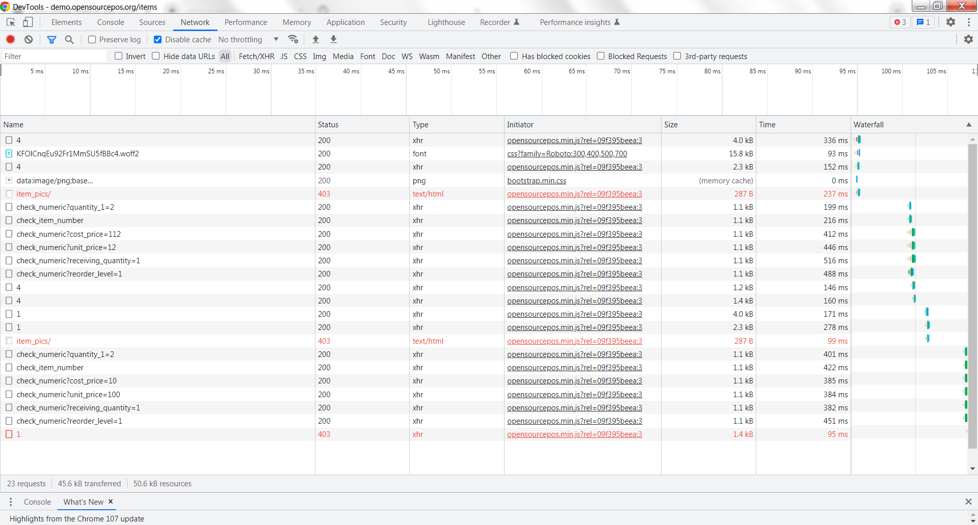 Freezes when saving changes to items · Issue #3590 · opensourcepos/opensourcepos · GitHub