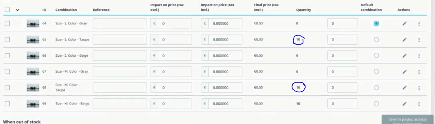 Customer unable to select product combinations due to issue with low stock · Issue #33720 ...