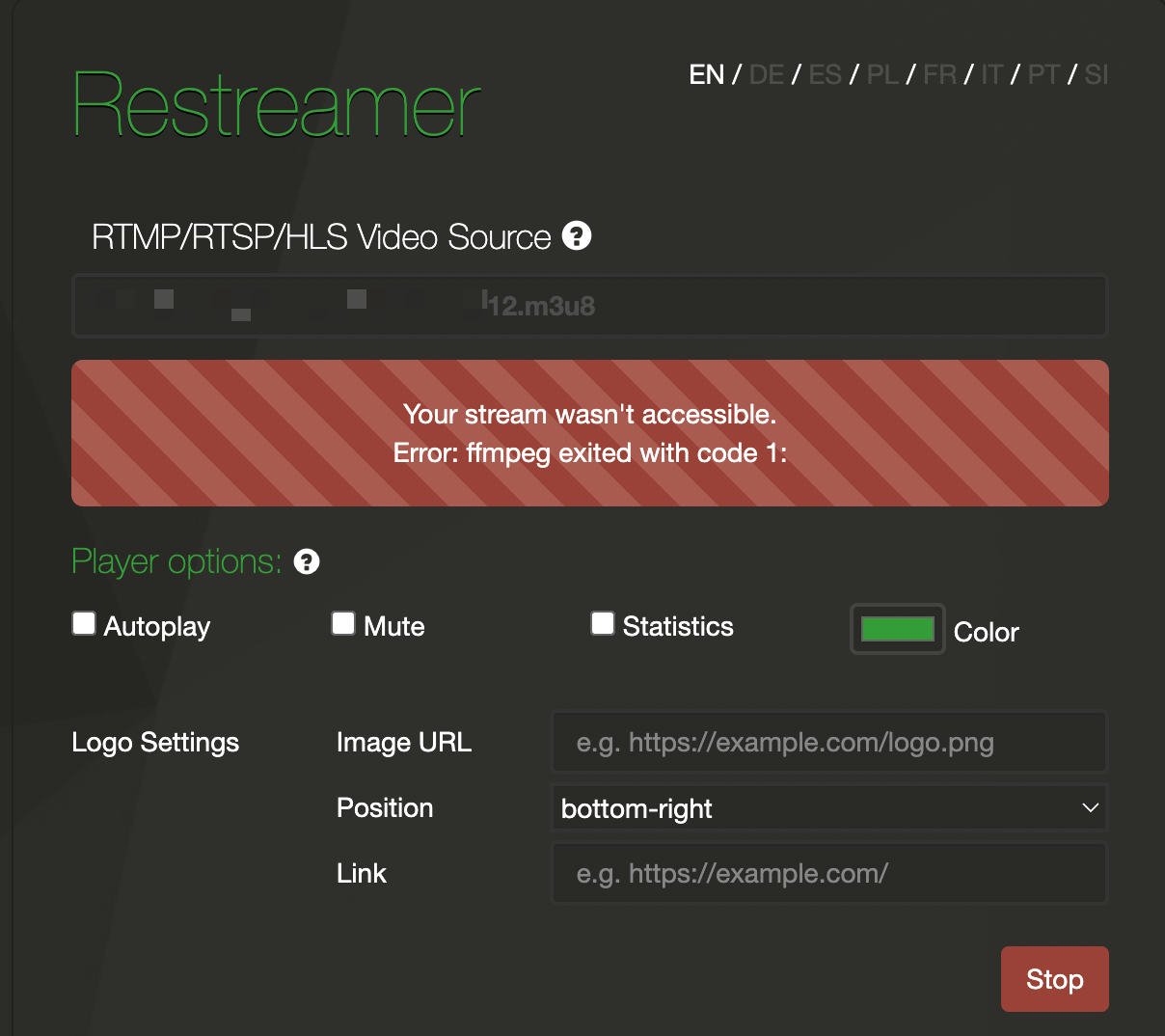 Is it possible to restream from direct m3u8 URL? · Issue #320 · datarhei/restreamer · GitHub