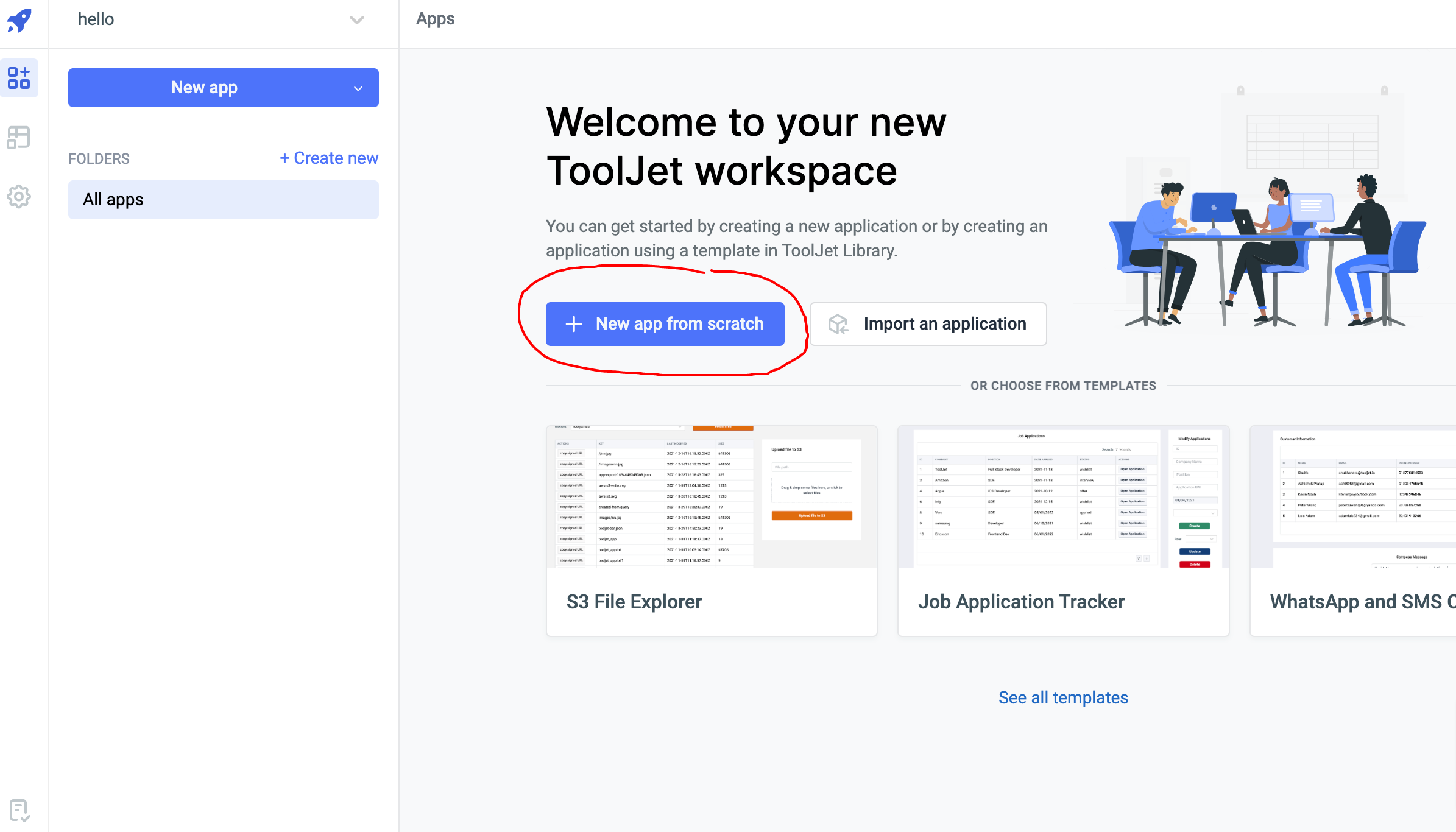 Change text of CTA for first application · Issue #6052 · ToolJet/ToolJet · GitHub