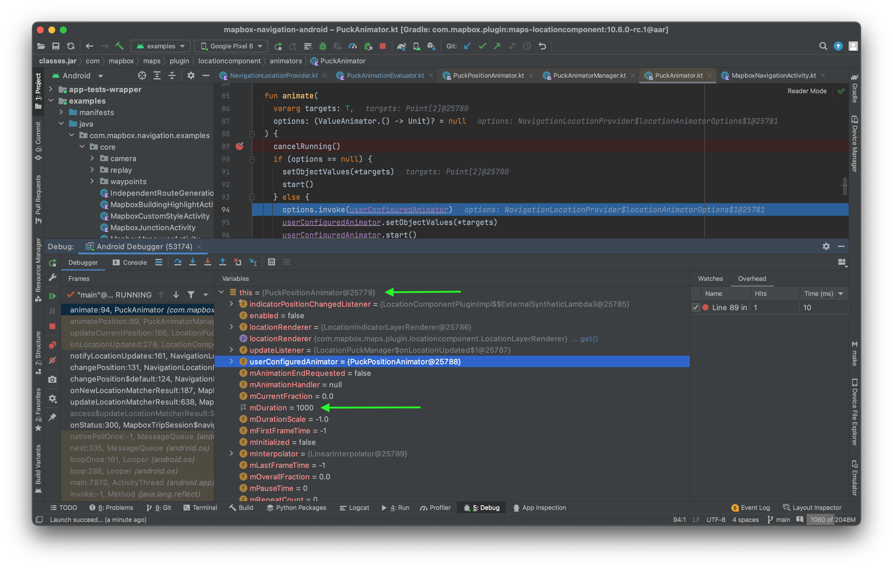 PuckAnimator animates with `duration=0` when called with an empty ...