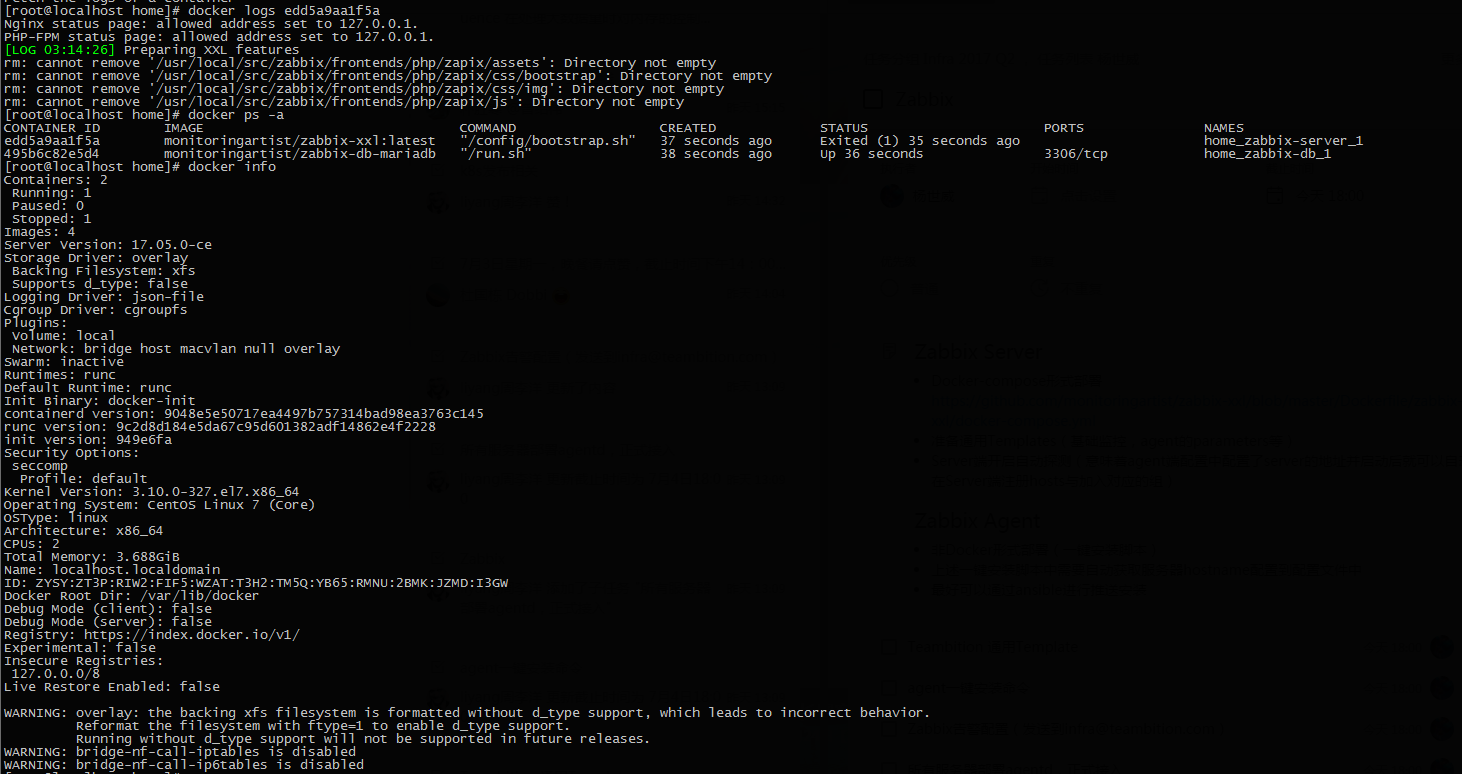 rm: cannot remove · Issue #91 · monitoringartist/dockbix-xxl · GitHub