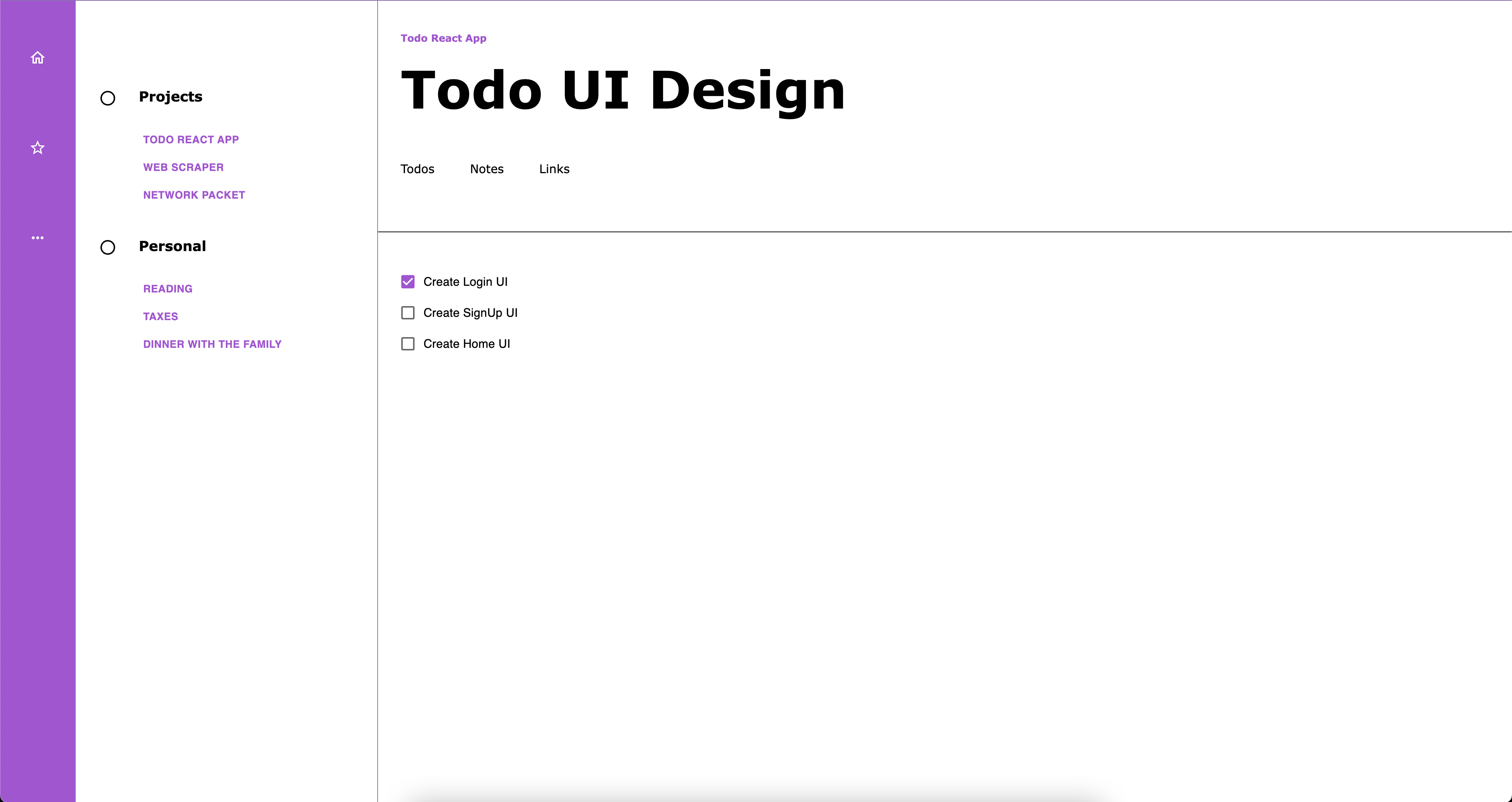 Create Home UI · Issue #8 · CathalButler/todo-app-react · GitHub