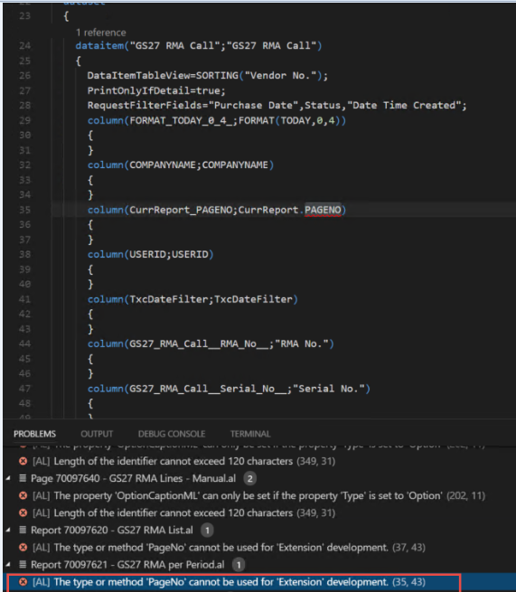 Txt2Al - Curreport.PageNo property · Issue #432 · microsoft/AL · GitHub