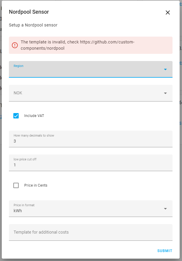 Sensor fails to be created · Issue #103 · custom-components/nordpool · GitHub