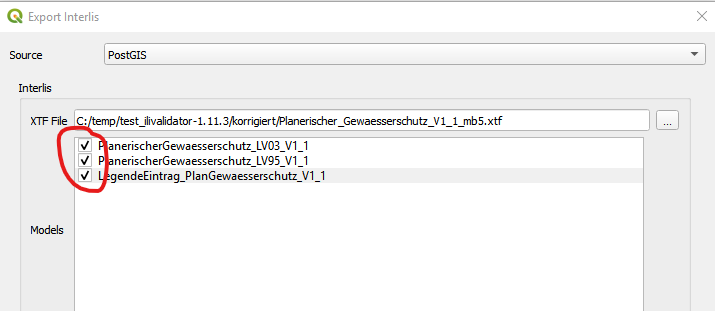 Models can't be deselected at export · Issue #371 · opengisch/QgisModelBaker · GitHub