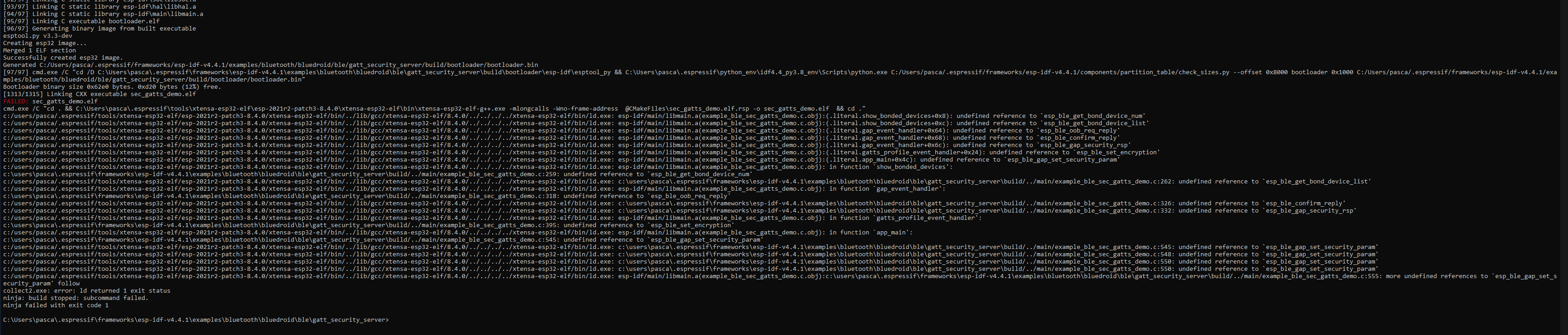 Bluedroid ble server example doesn't compile (IDFGH-7648) · Issue #9200 · espressif/esp-idf · GitHub