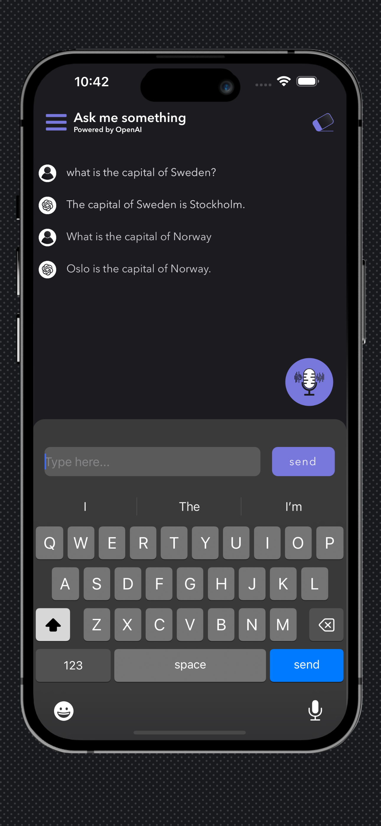GitHub - danielkarath/RoboChat: A simple OpenAI chatbot iOS app