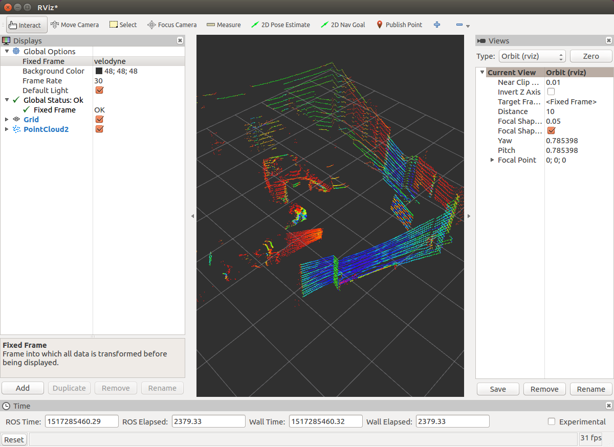 Point cloud visible with RViz but invisible with calibration toolkit · Issue #40 ...