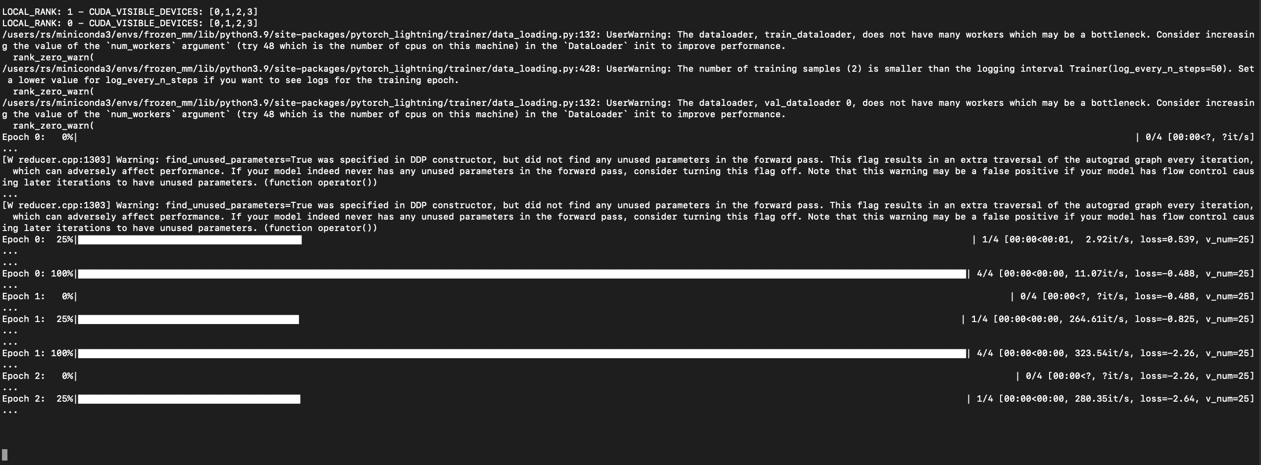 [Bug] training (sometimes) freezes in a multi-gpu setting without ...