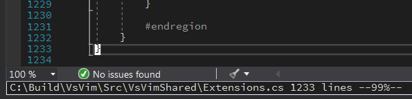 Prevent displaying a line number for the phantom line · Issue #2687 · VsVim/VsVim · GitHub