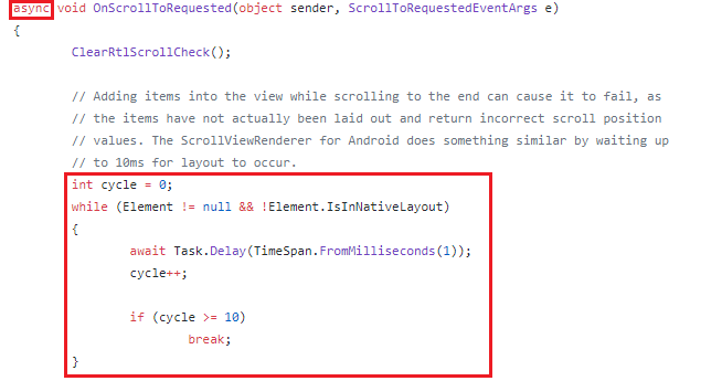 Sflistview Control Breaks Due To Asynchronous Scrolling Of