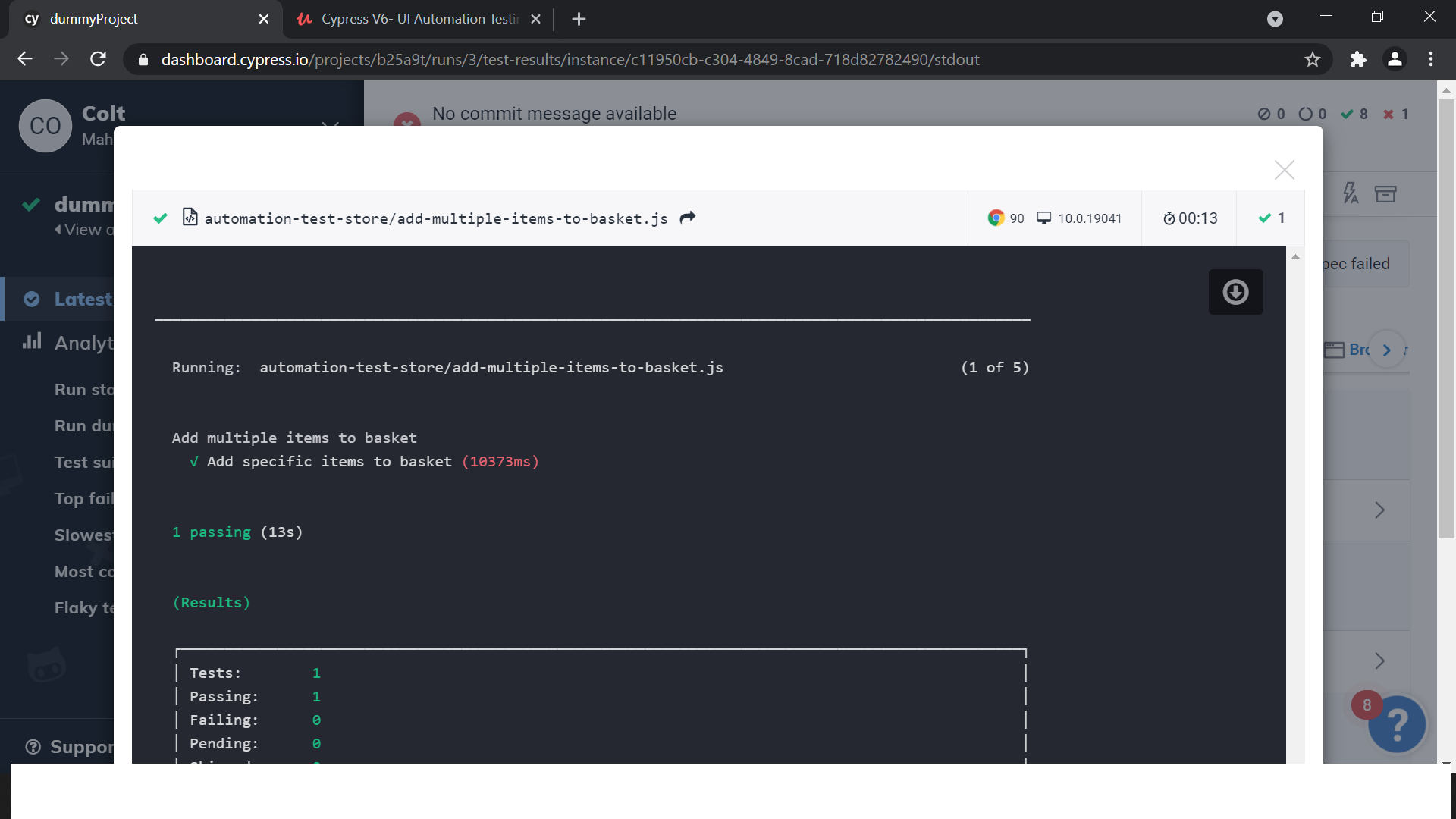 Desc Name And It Name Appearing Twice On Cypress Dashboard · Issue 16106 · Cypress Iocypress 8453