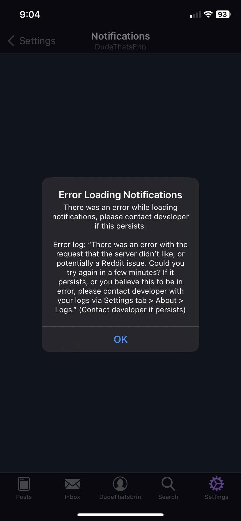 Can't get to settings > Notifications · Issue #1887 · christianselig/apollo-bugs · GitHub