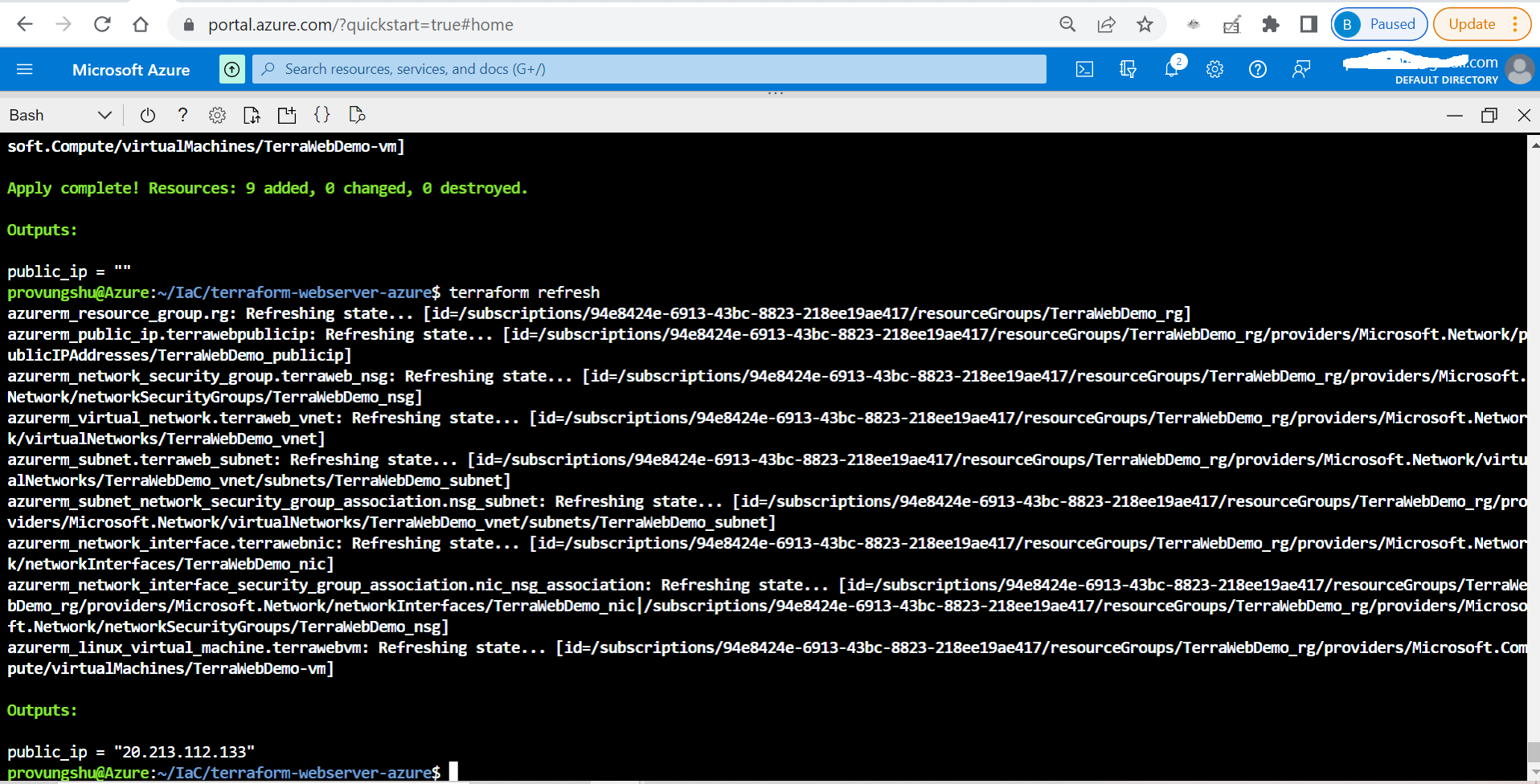GitHub - proarhant/terraform-webserver-azure: Sample webserver ...