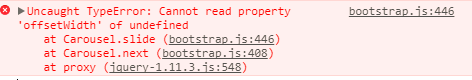 TypeError: Cannot read property 'offsetWidth' of undefined · Issue #25591 · twbs/bootstrap · GitHub