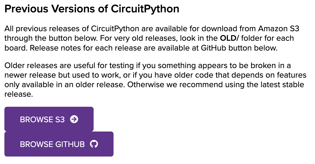 Spacing Between Previous Versions Of Circuitpython Buttons · Issue 1141 · Adafruit