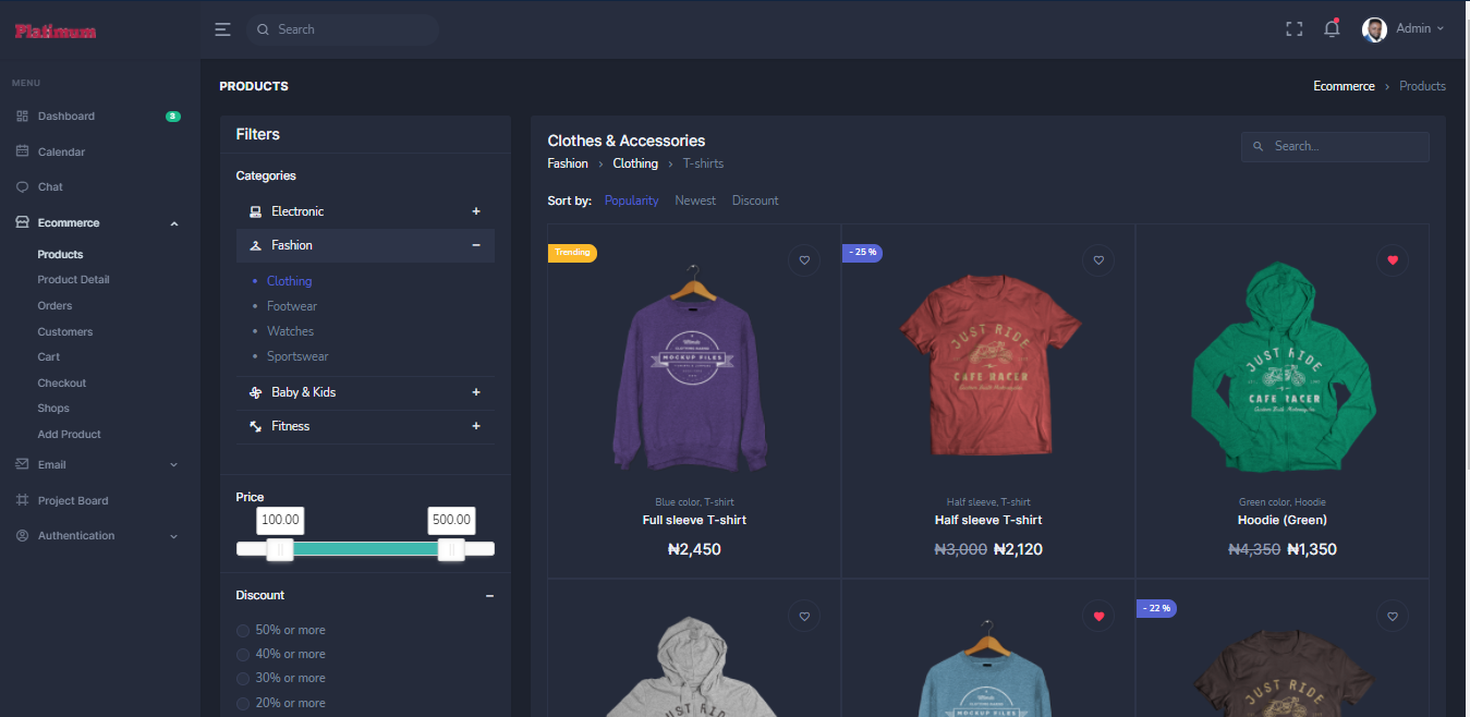 GitHub - jamesoyanna/platinum-dashboard: An ecommerce website dashboard ...