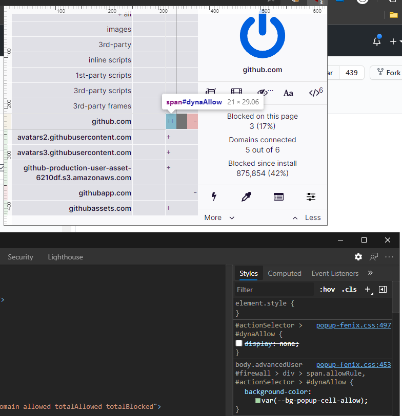 Request blocking selection is missing the allow button · Issue #1313 · uBlockOrigin/uBlock ...