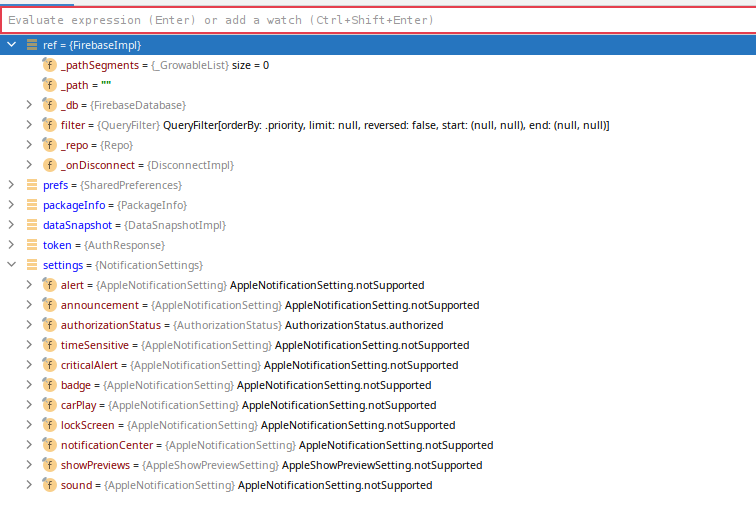 Missing field names while debugger stopped on breakpoint · Issue #6863 · flutter/flutter ...