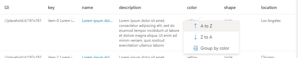 OnColumnContextMenu on DetailsList · Issue #210 · BlazorFluentUI/BlazorFluentUI · GitHub