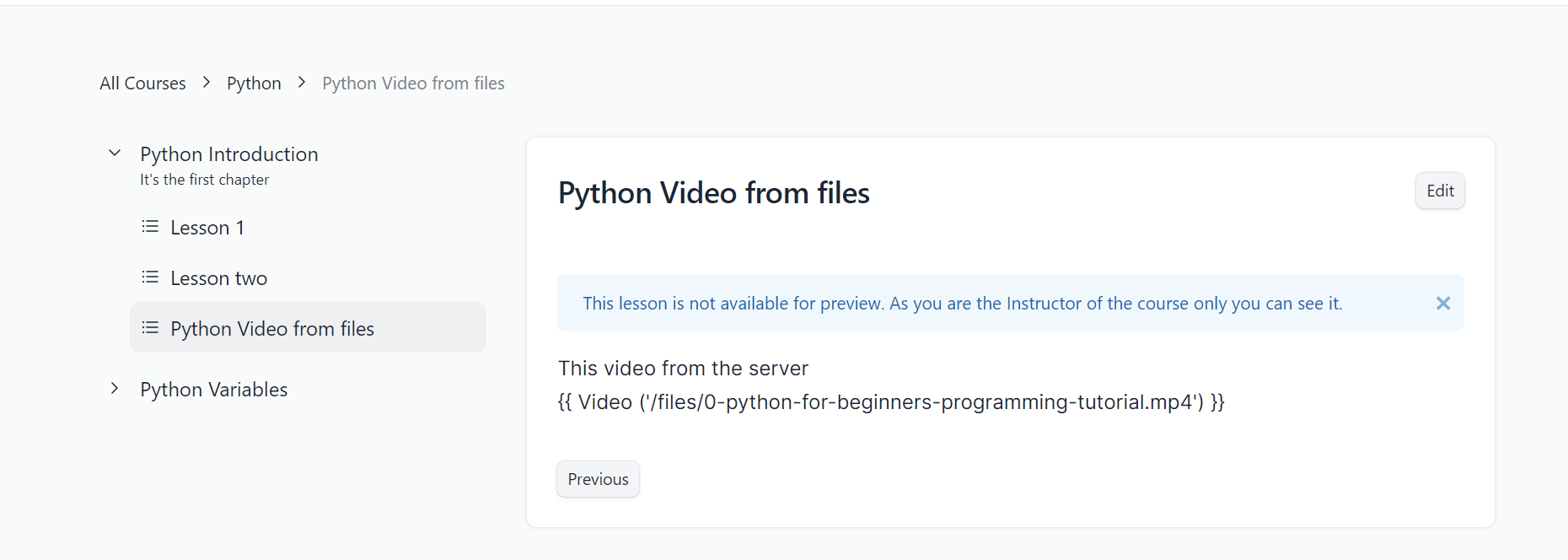 Upload a video from your local machine to the File Doctype · Issue #631 · frappe/lms · GitHub
