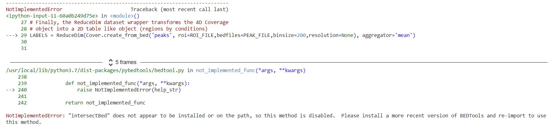 NotImplementedError: · Issue #944 · arq5x/bedtools2 · GitHub