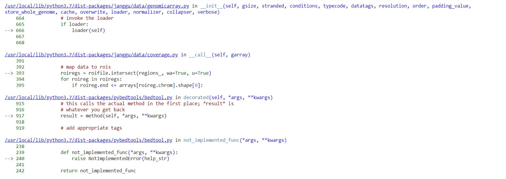 NotImplementedError: "intersectBed" does not appear to be installed or ...
