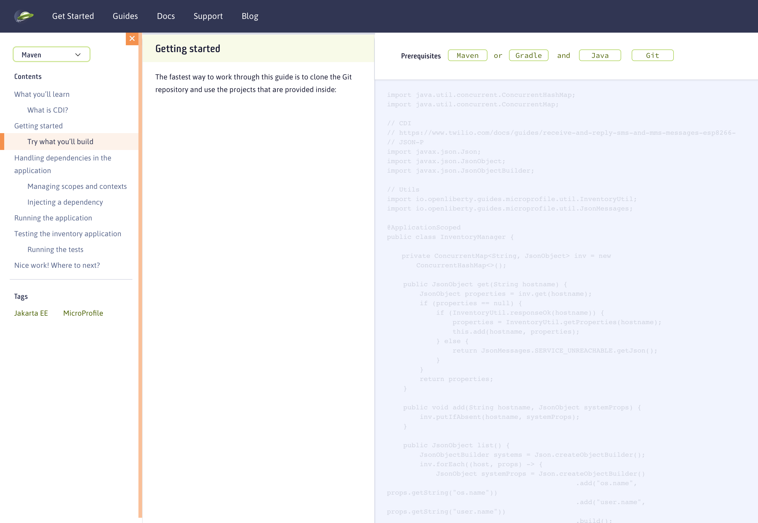 Update guides with option to build with Gradle · Issue #46 · OpenLiberty/guides-common · GitHub