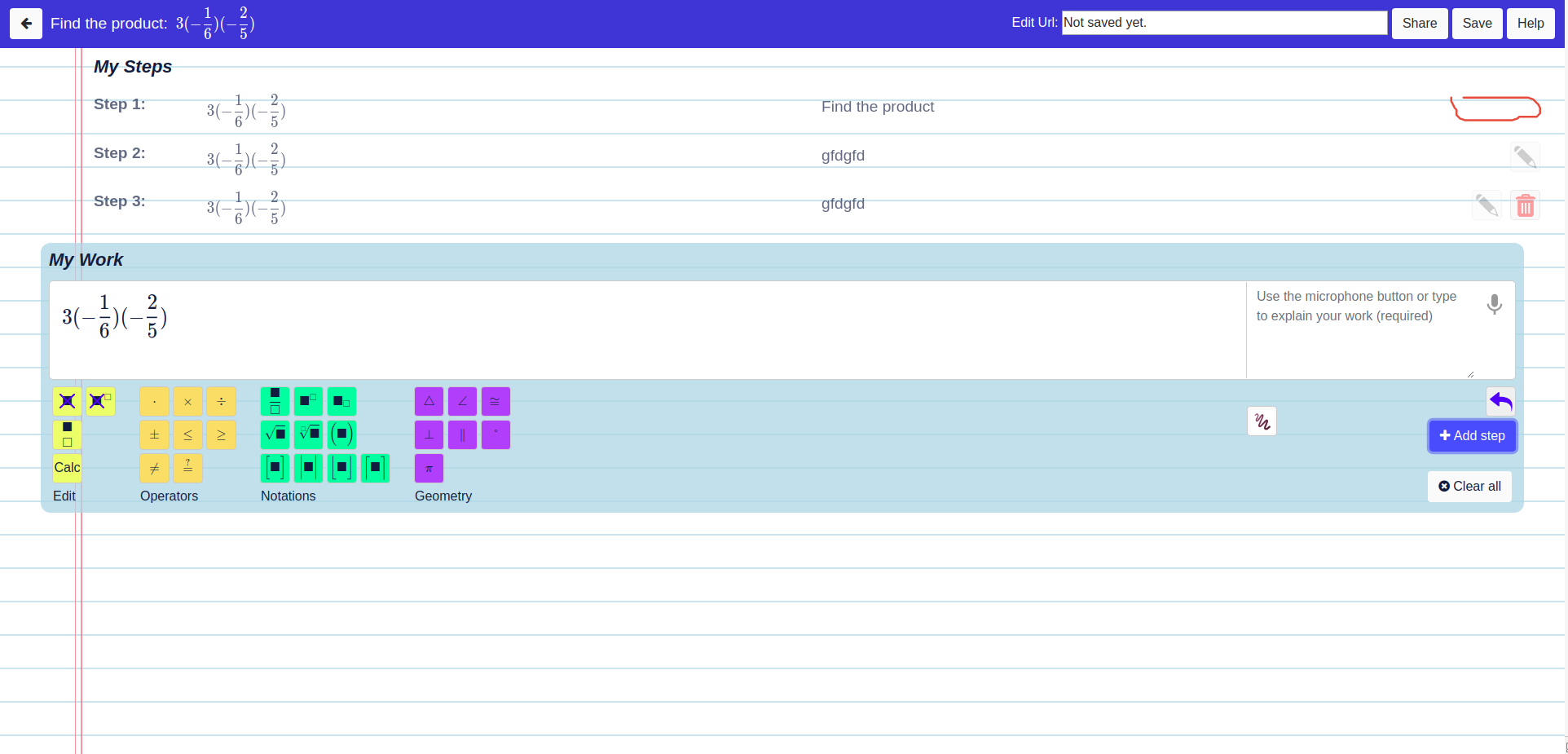 Improve the layout of MyWork footer buttons · Issue #365 · benetech/MathShare · GitHub
