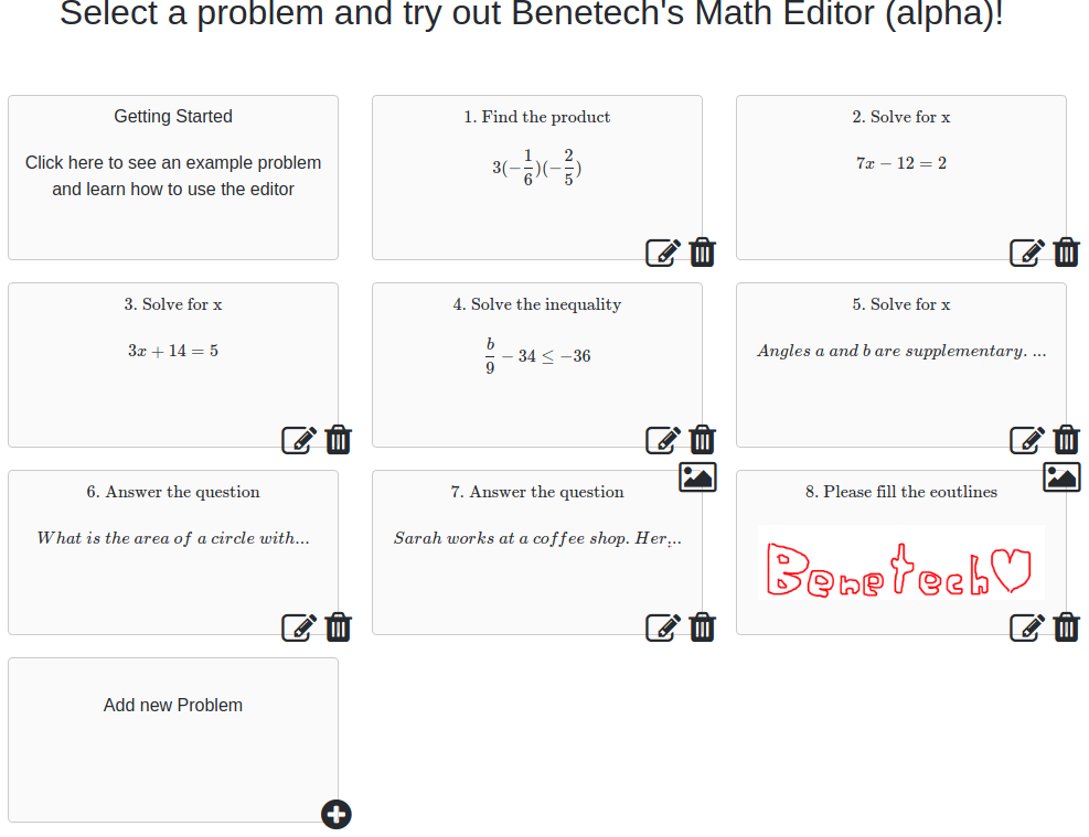 Display thumbnail on problemset overview · Issue #382 · benetech/MathShare · GitHub