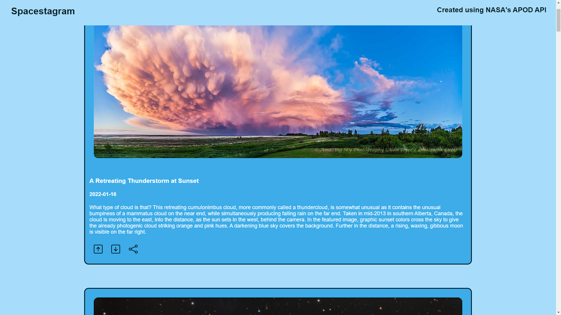 GitHub - MeghanPaul/Spacestagram-Shopify