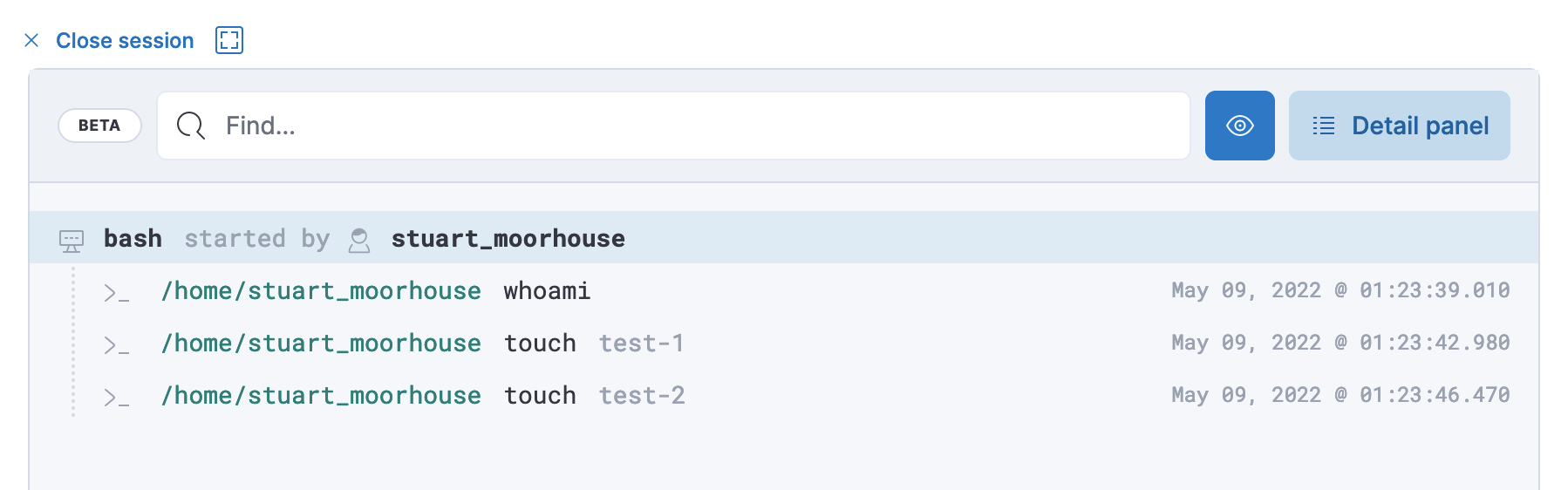 [Security Solution][Bug] Once a Session has been viewed in Session ...