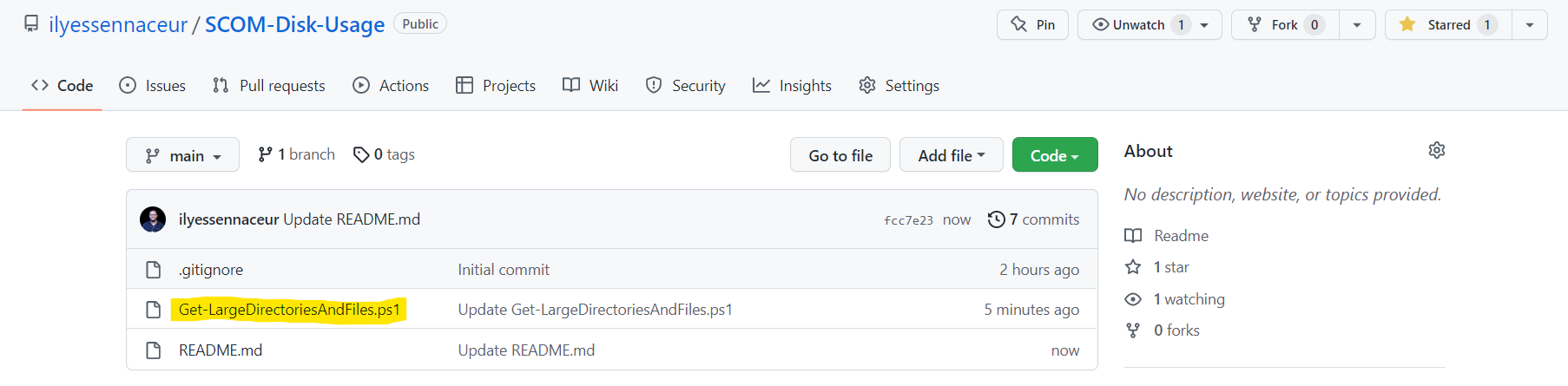 GitHub - ilyesdoingthings/SCOM-Disk-Usage