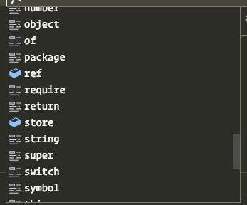Keywords on intellisense mixed in with React component properties ...