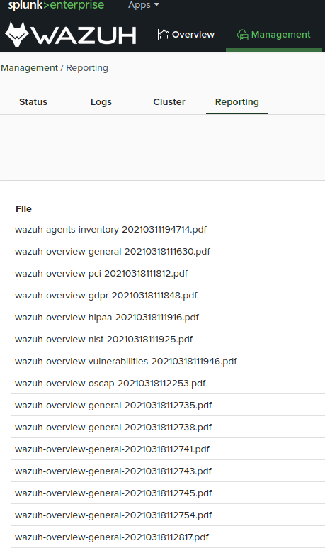 Reporting table only shows 15 reports · Issue #998 · wazuh/wazuh-splunk · GitHub