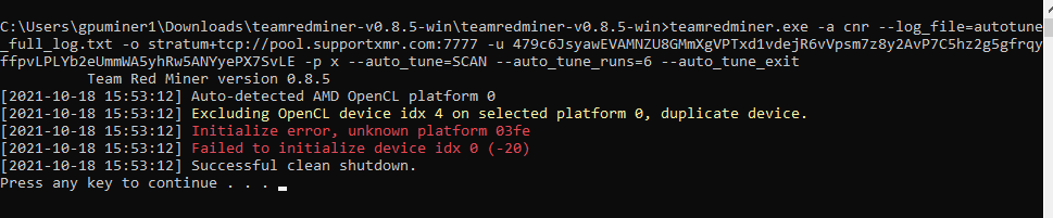 Initialize error, unknown platform 03fe - Failed to initialize device idx 0 (-20) · Issue #443 ...