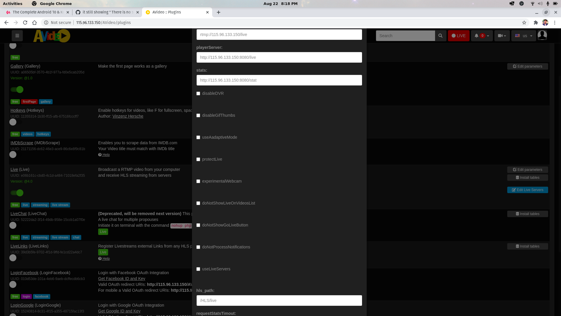 it still showing " There is no streaming " after 3 running live streams ...