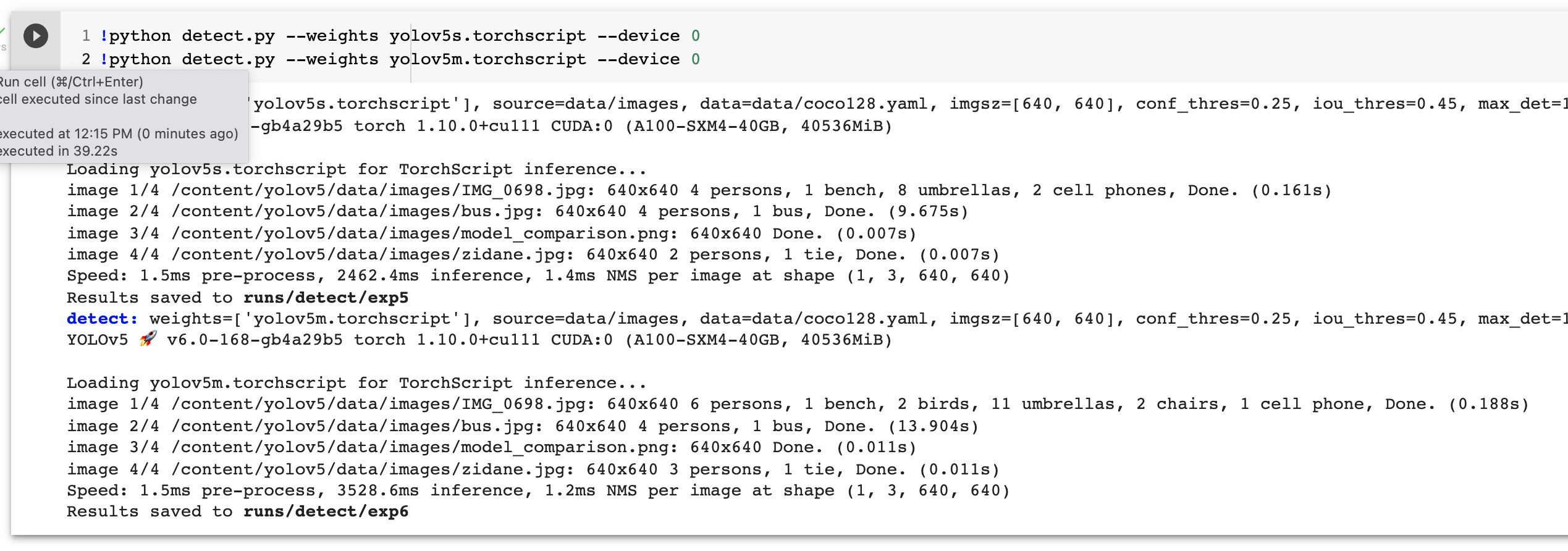 torchscript export: success on yolov5s and bad results on yolov5m · Issue #6175 · ultralytics ...