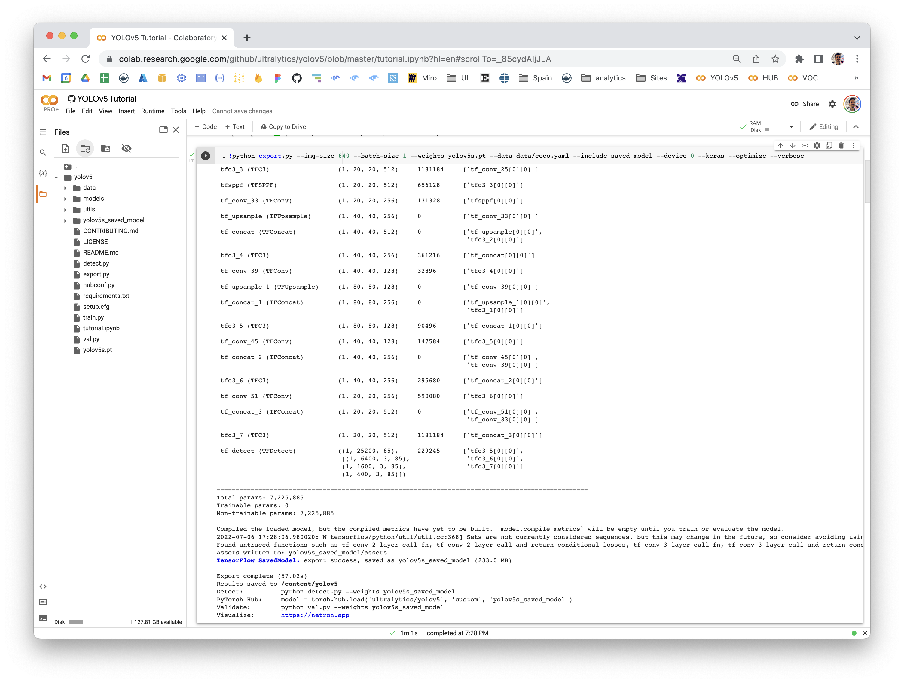 Error While Exporting As Tf Saved Model · Issue 8482 · Ultralytics Yolov5 · Github